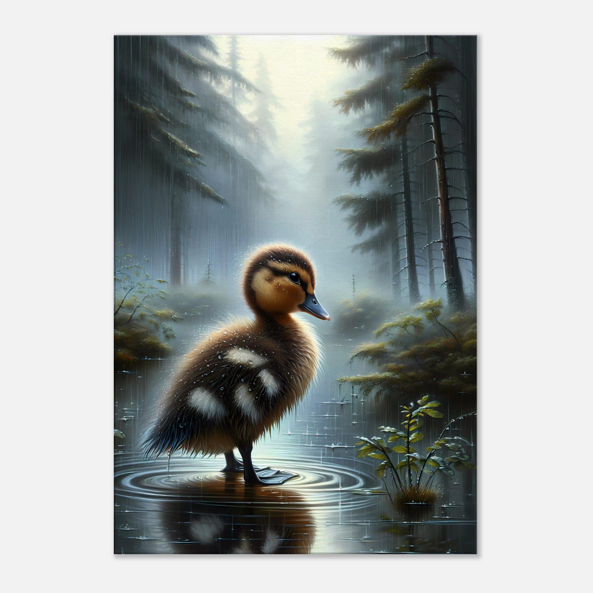 Rainy Duck Serenity - Canvas Art Print – DontSleepGFX