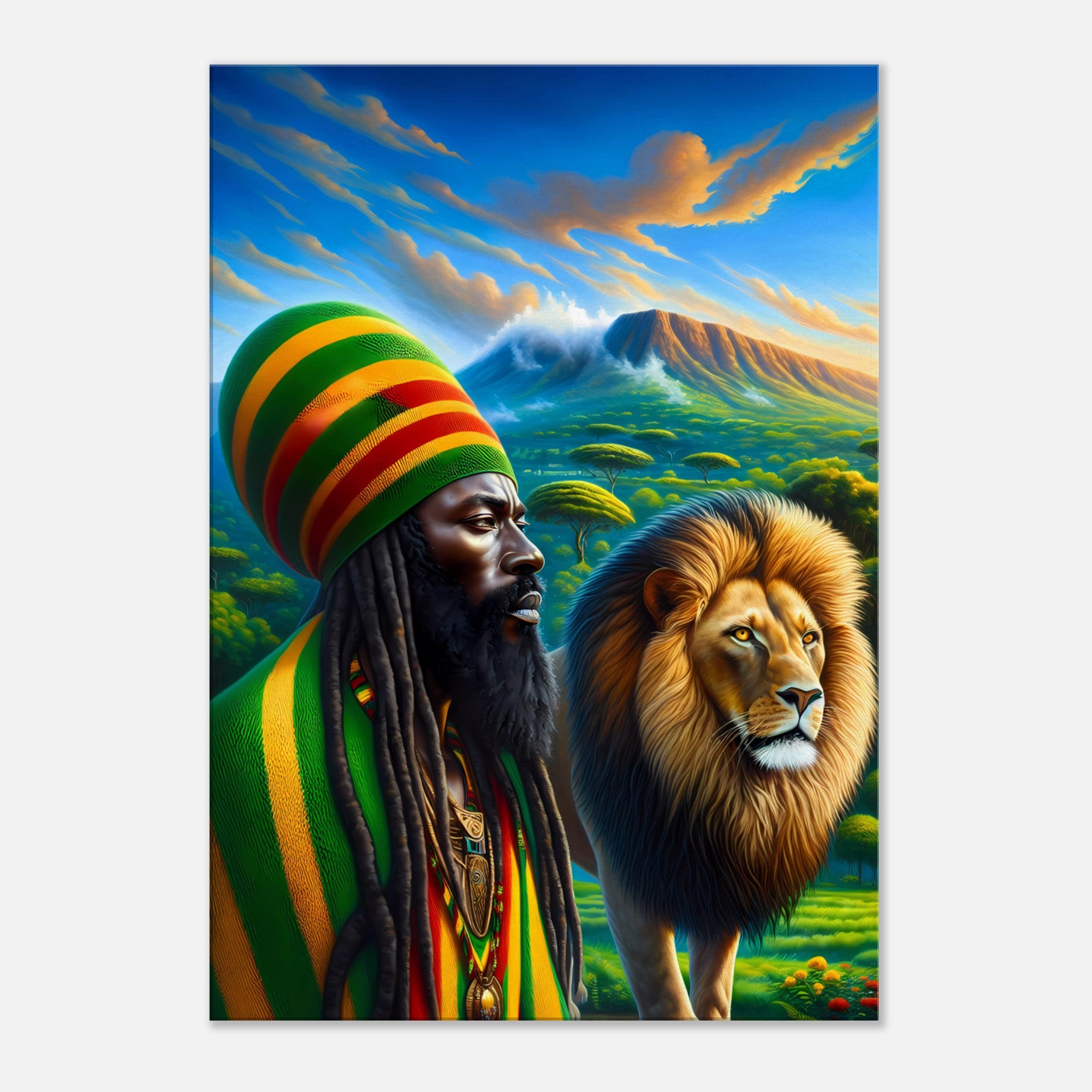 Rastafarian Majesty Unity - Canvas Art Print – DontSleepGFX