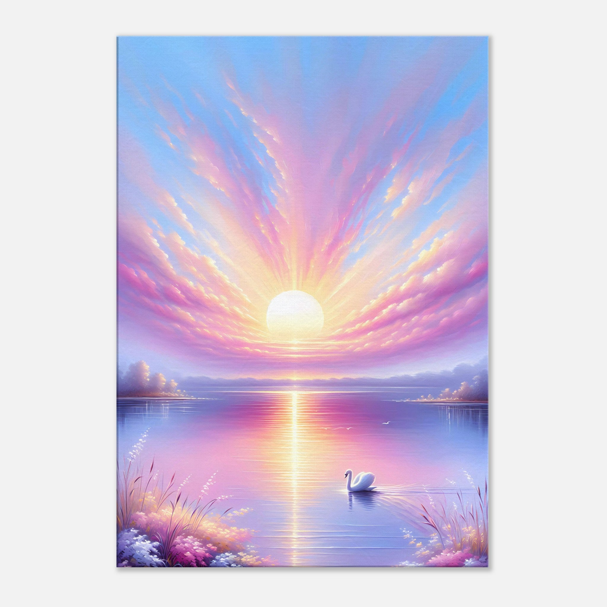 Dawn Swan Elegance - Canvas Art Print – DontSleepGFX