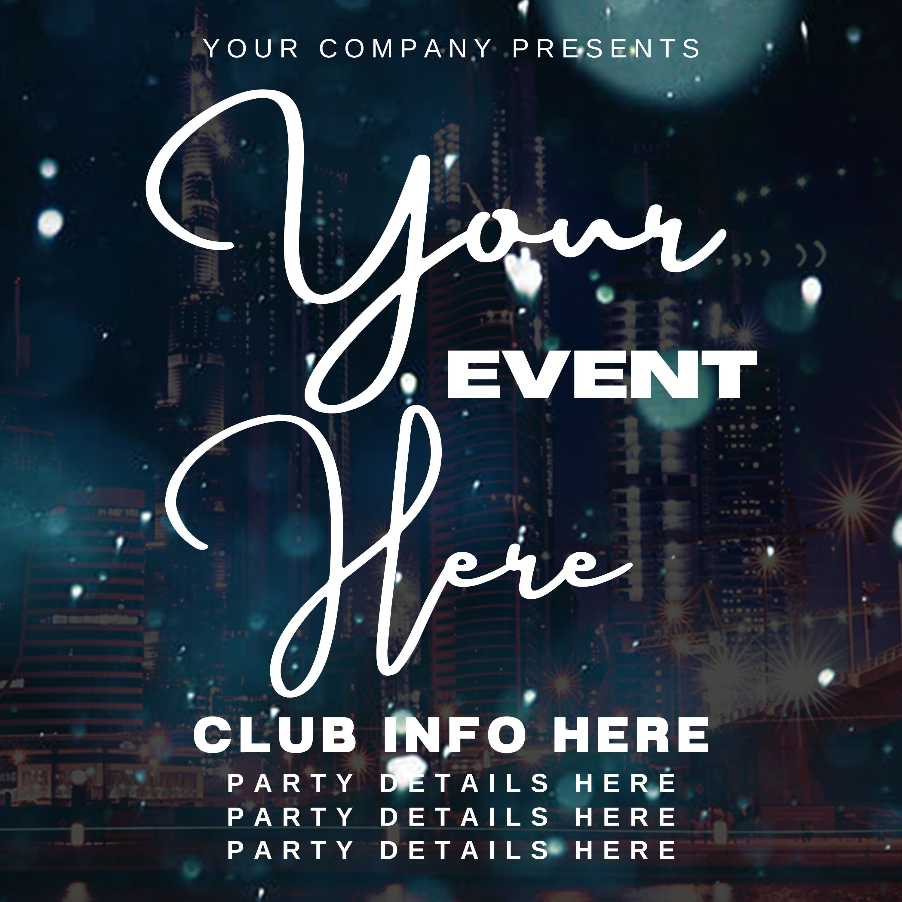 Night Life City II - Canva Template - Party Flyer - DJ Flyer – DontSleepGFX