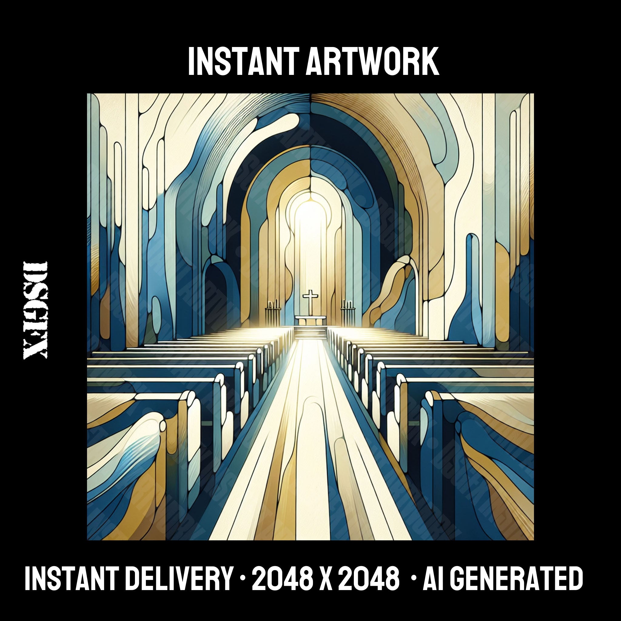 Abstract Cathedral Interior Artwork – DontSleepGFX