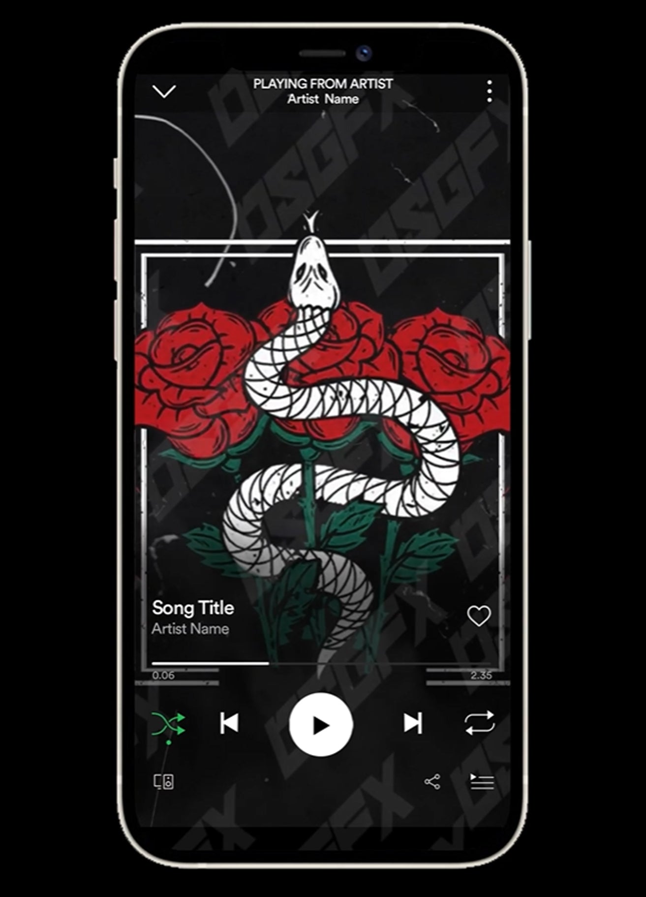 Snake and Roses Canvas – DontSleepGFX