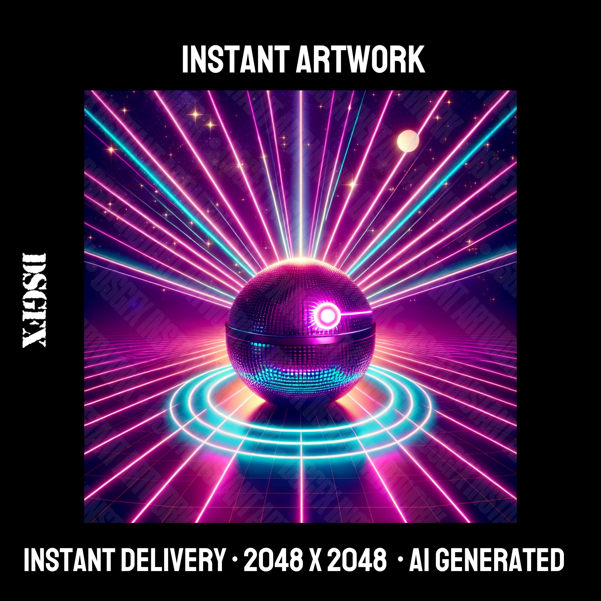 Neon Synth Sphere – DontSleepGFX